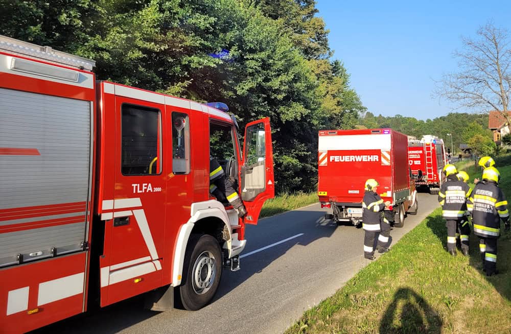 13.08.2025 - Motorradunfall | Feuerwehr St. Oswald b. Plankenwarth